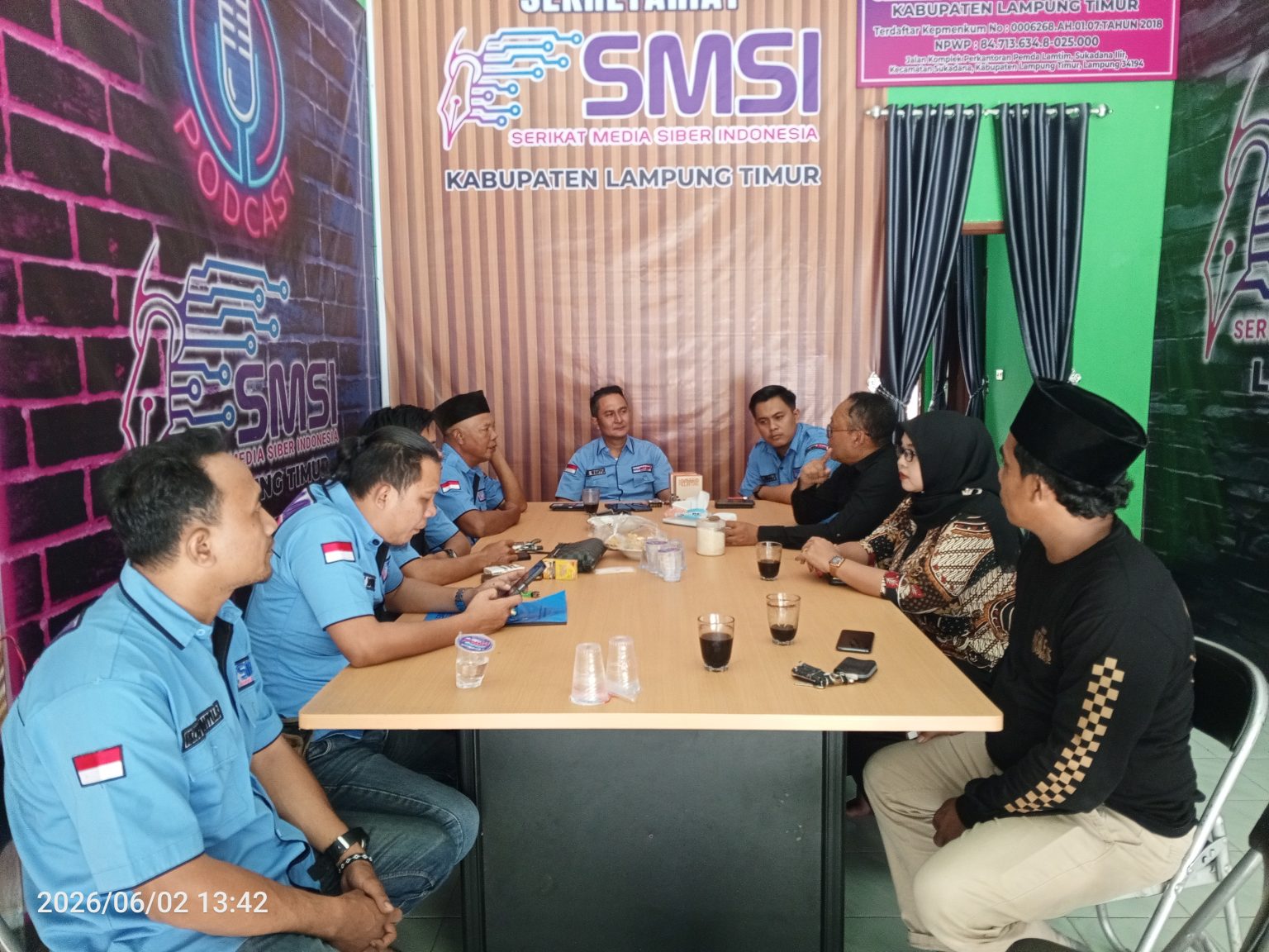 BNNK Kunjungi Sekretariat SMSI Lampung Timur | | Pesona Lampung News
